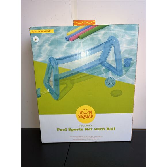 Sun Squad | Other | Sun Squad Inflatable Pool Sports Net With Ball Blue ...
